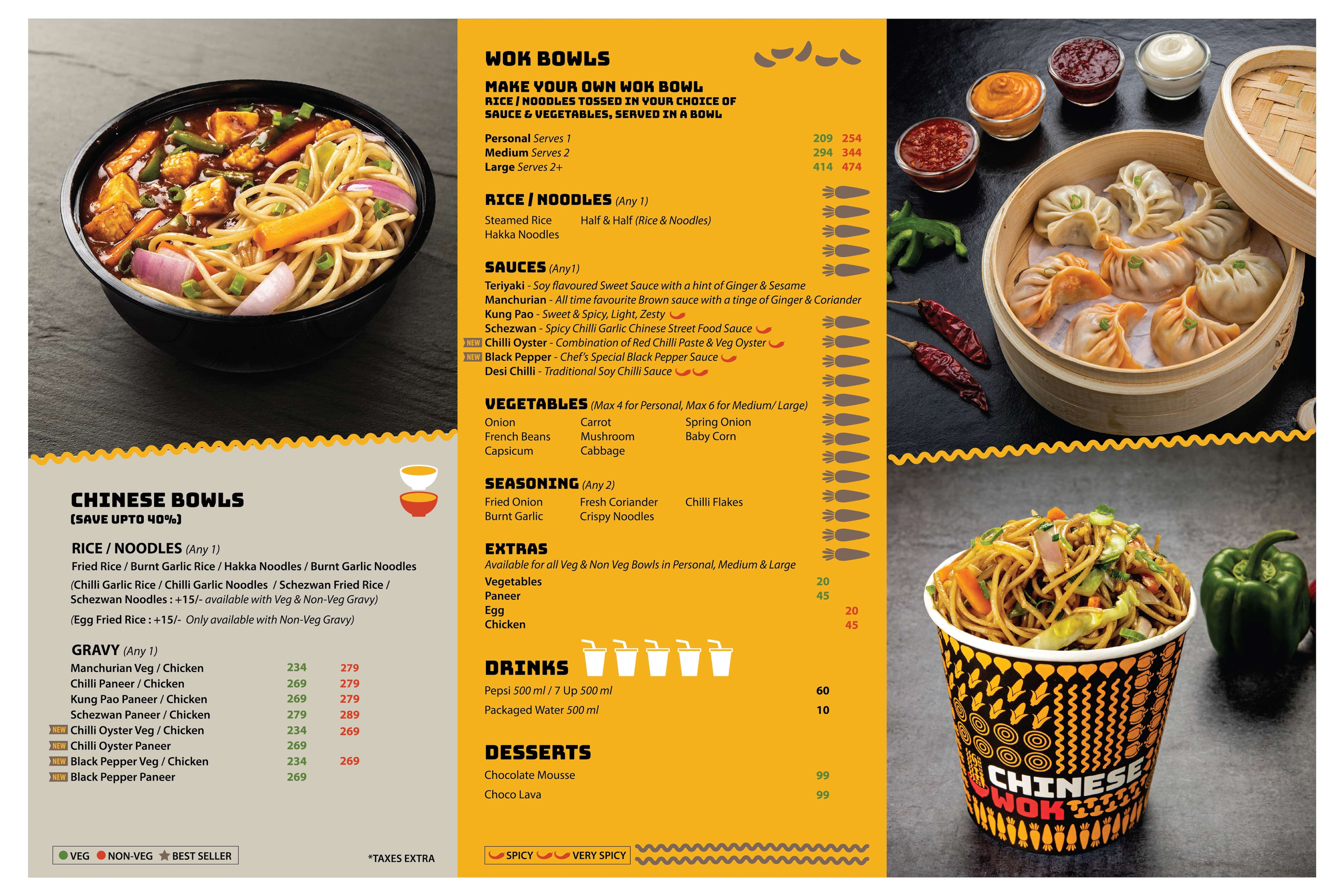 Menu of Chinese Wok, Sector 45, Noida