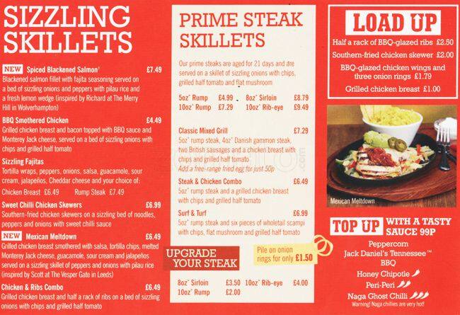 Menu at The Lot pub & bar, London