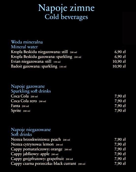 Menu at PAUL restaurant, Warsaw, Emilii Plater 53