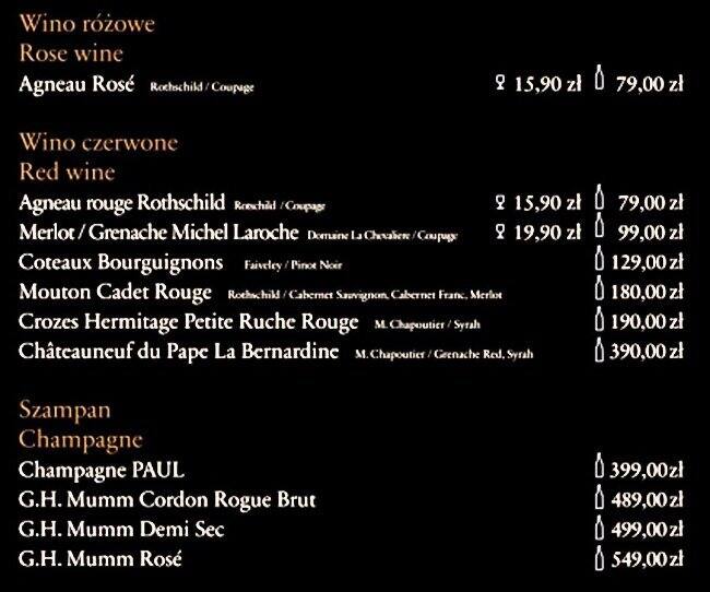 Menu at PAUL restaurant, Warsaw, Emilii Plater 53