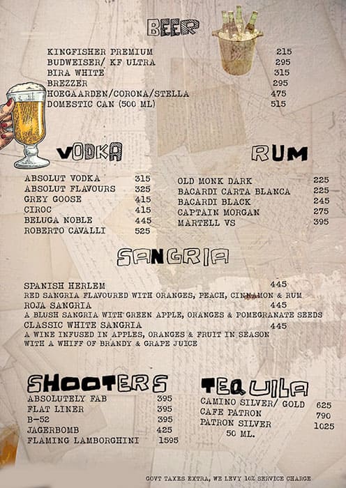 Menu at Imperfecto - Logix Mall, Noida