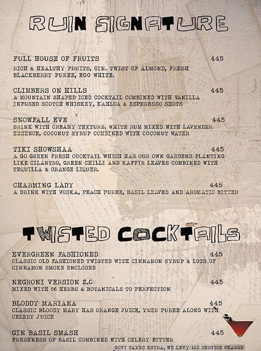 Menu at Imperfecto - Logix Mall, Noida