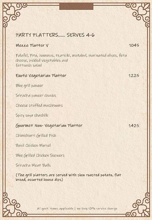 Menu at Imperfecto - Logix Mall, Noida