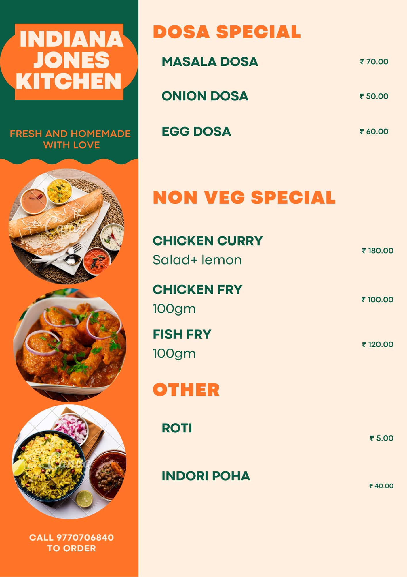 Menu of Indiana Jones Kitchen, Sector 14, Gurgaon