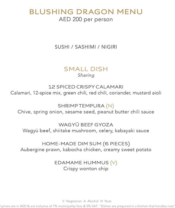 Menu at Karma Kafé restaurant, Dubai