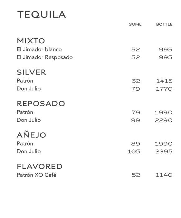 Menu at Karma Kafé restaurant, Dubai