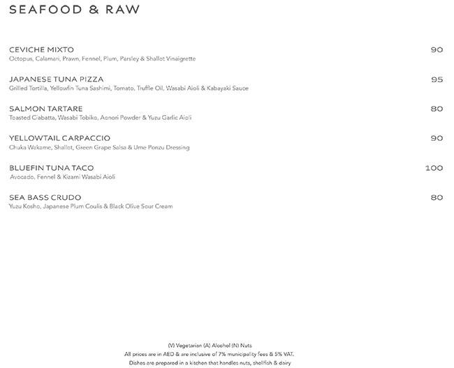 Menu at Karma Kafé restaurant, Dubai