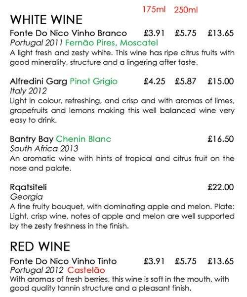 Menu at Pasha Restaurant - Pasha Hotel, London