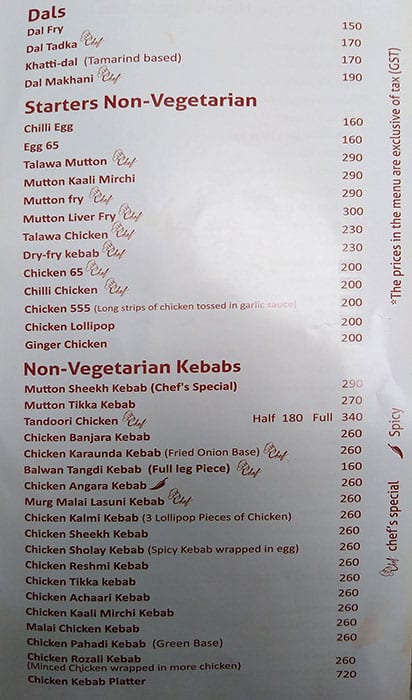Menu of Lazeez By Hyderabadi Delicacies, Viman Nagar, Pune