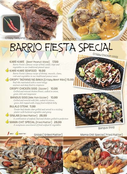 Menu at Barrio Fiesta, Toronto, Riocan Market Place 2215 Steeles Avenue W