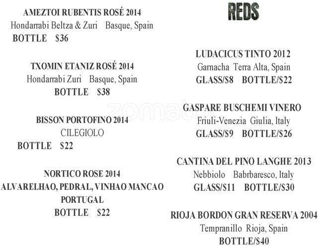 Menu at Deep Ellum pub & bar, Boston