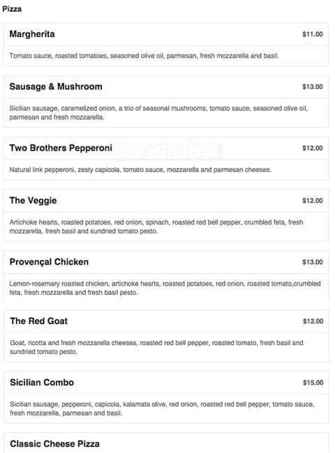 Menu at The Attic pub & bar, Phoenix