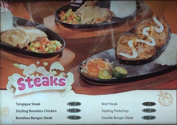 Menu at My Joy restaurant, Cebu City, 7VWX+7XQ