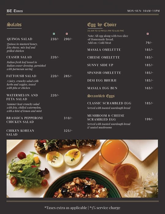 Menu of Brown Town Roastery Cafe Restro, Bistupur, Jamshedpur