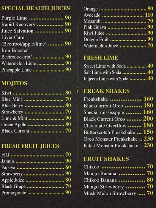 Menu of Bloom Cafe, Gandhinagar, Puducherry