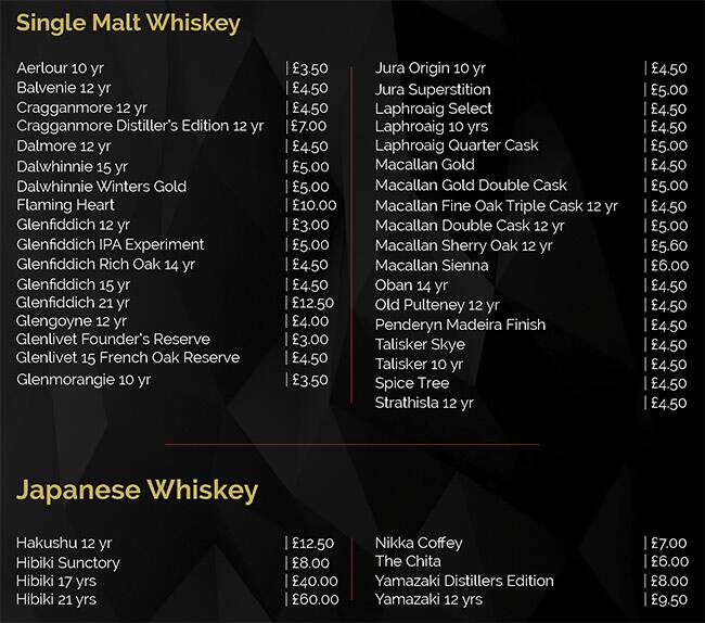 Menu at Club 2000, London, 427-431 Rayners Lane
