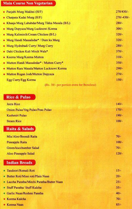 Menu at Spice Of India, Gurugram, A-124