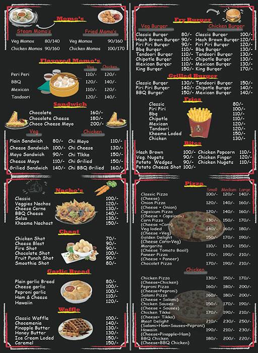 Menu at The Beard Chef's Cafe, Mumbai