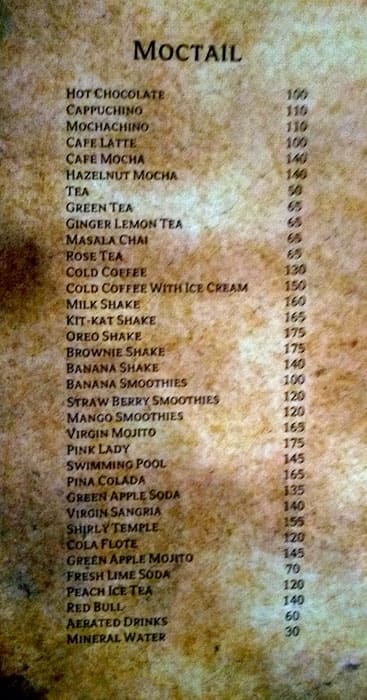 Menu at The Veg Kitchen, Mysuru