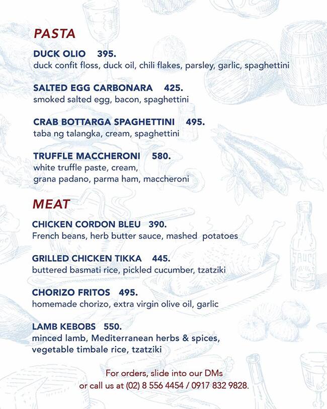 Menu at CDP Global Table restaurant, Makati