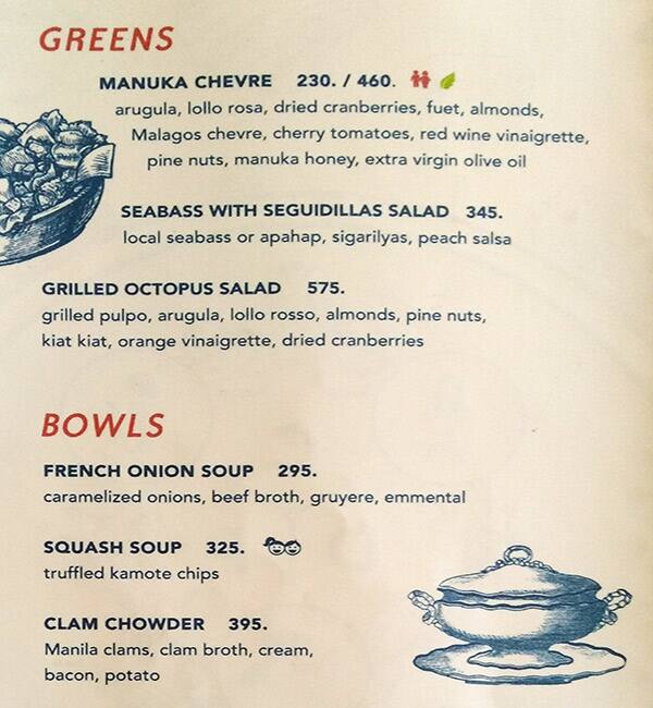 Menu at CDP Global Table restaurant, Makati