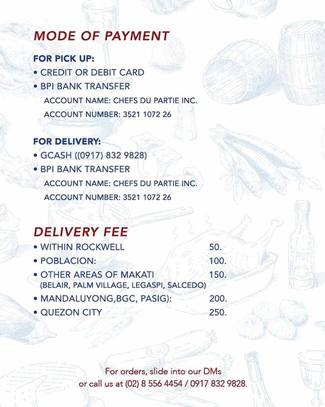 Menu at CDP Global Table restaurant, Makati