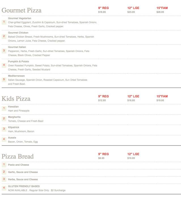 Menu at Pizza Plaza pizzeria, Boondall, 7/2281 Sandgate Rd