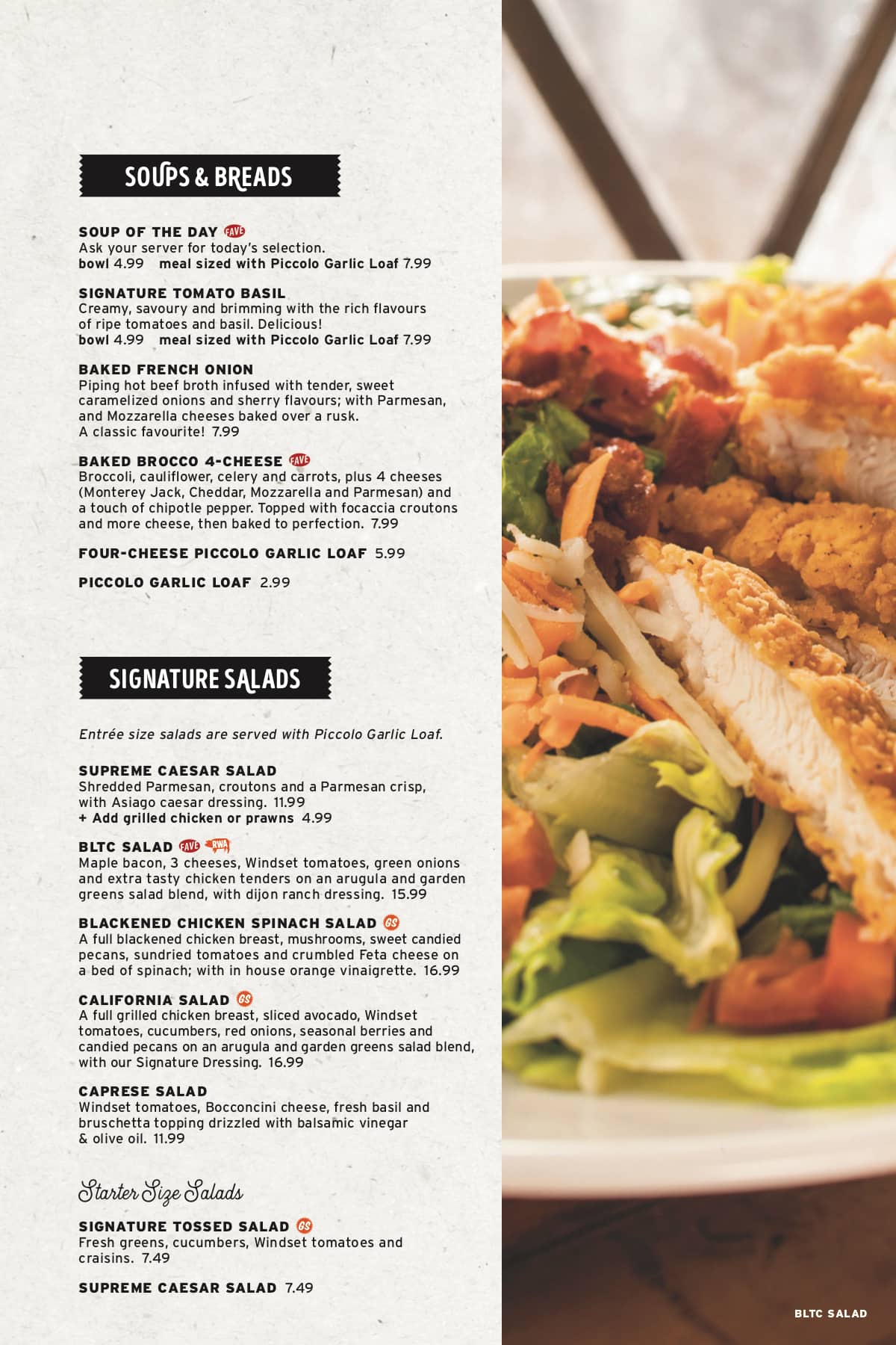 Menu au Ricky's All Day Grill restaurant, Calgary, 11 St SE #860