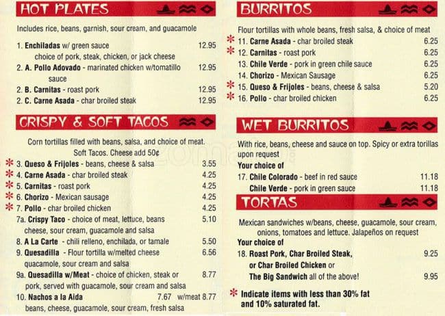 Sonoma Taco Shop Menu, Menu for Sonoma Taco Shop, Santa Rosa, Santa ...