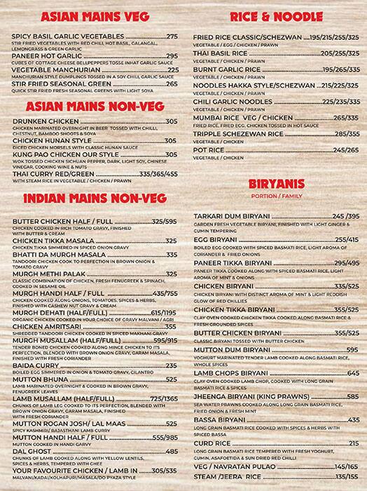 Menu at Angrezi Dhaba Rest-o-Bar, Vasai