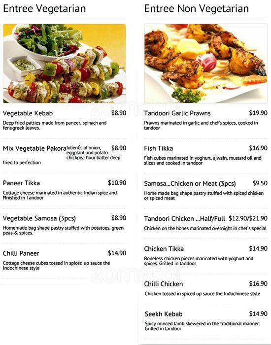 The Indian Ocean Cafe And Restaurant Menu - Urbanspoon/Zomato