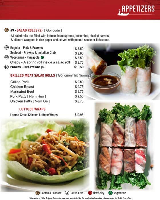 Menu at Little Saigon, Abbotsford, Essendence Avenue V2V 6M7
