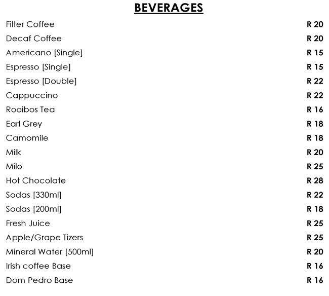 Speisekarte von Downtown Restaurant, Pretoria, Shop 55