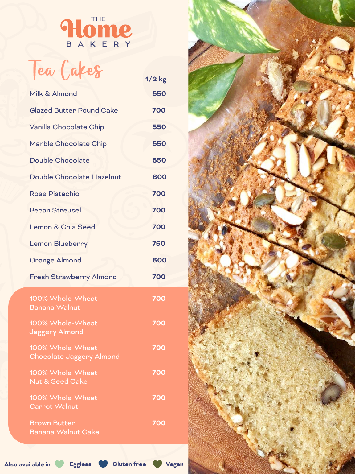 Menu of The Home Bakery, New BEL Road, Bangalore