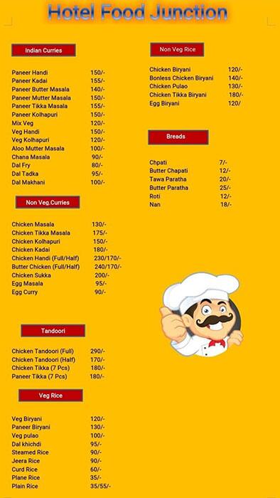 Menu of Food Junction, CBD-Belapur, Navi Mumbai
