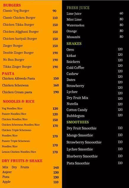 Menu of Twelve Hours, Derlakatte, Mangalore