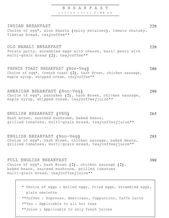 Menu of Drunch Cafe, Sector 37, Noida