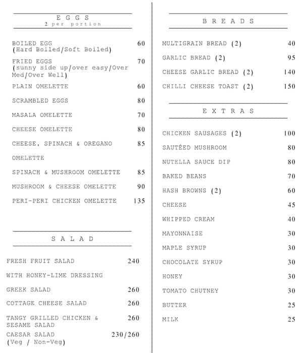 Menu of Drunch Cafe, Sector 37, Noida