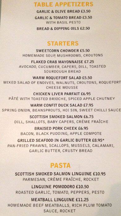 Menu at Hallmark Hotel restaurant, Woodford