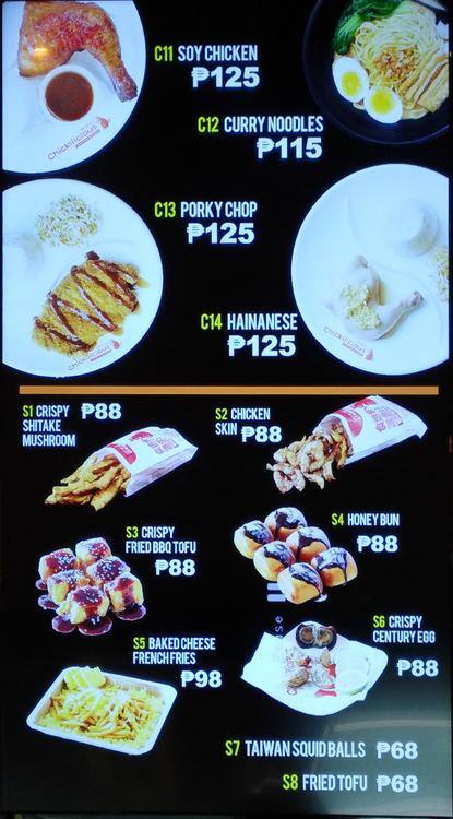 Carta del restaurante Chickilicious XXL Fried Chicken, Ciudad Quezon