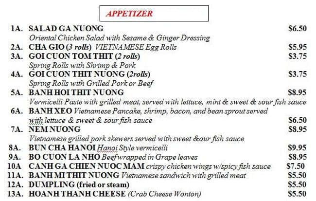 Menu at Phở Duy (Broomfield) restaurant, Broomfield, W 120th Ave Unit #B