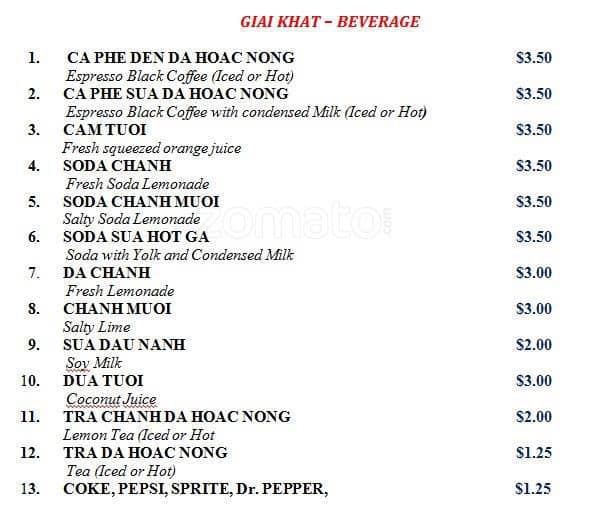 Menu at Phở Duy (Broomfield) restaurant, Broomfield, W 120th Ave Unit #B