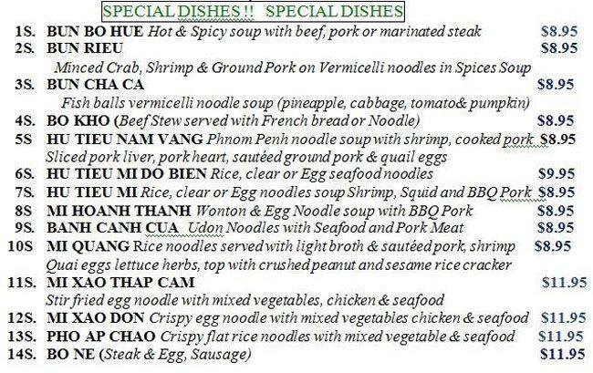 Menu at Phở Duy (Broomfield) restaurant, Broomfield, W 120th Ave Unit #B