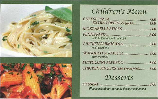 Menu at Fiorello's Cafe, West Chester