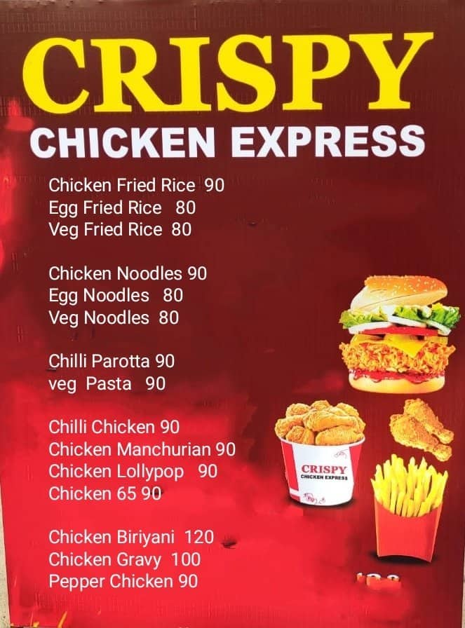 Menu of Crispy Chicken Express, Poonamalle, Chennai