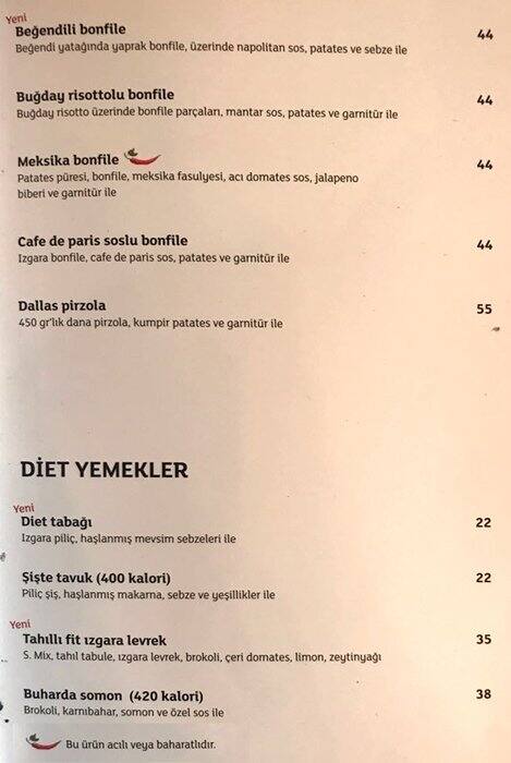 Menu at Happy Moon's restaurant, Istanbul, Fener Kalamış Cd. No:89