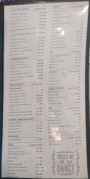 Menu at Munchies cafe, South Jakarta, Mall Kota Kasablanka Lantai GF