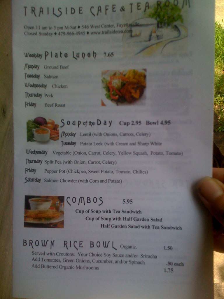 Trailside Cafe & Tea Room Menu - Urbanspoon/Zomato