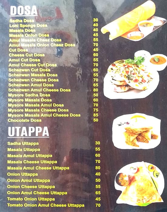Menu at Swagat Snacks Centre, Pune