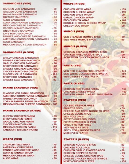 Menu of The Thick Shake, Ekkaduthangal, Chennai